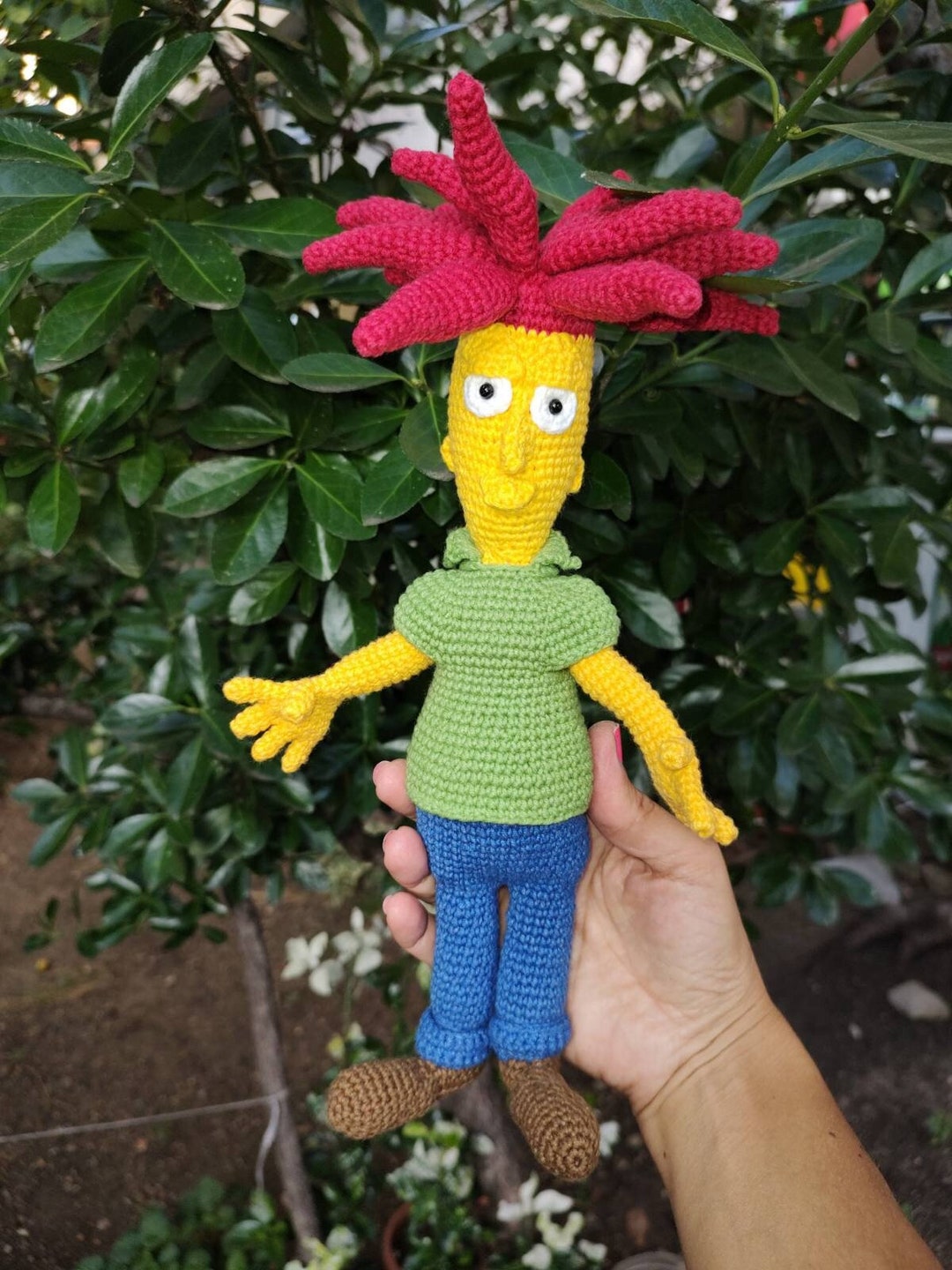 Crochet Bob the Simpsons Handmade Plushie Decoration Dude - Etsy