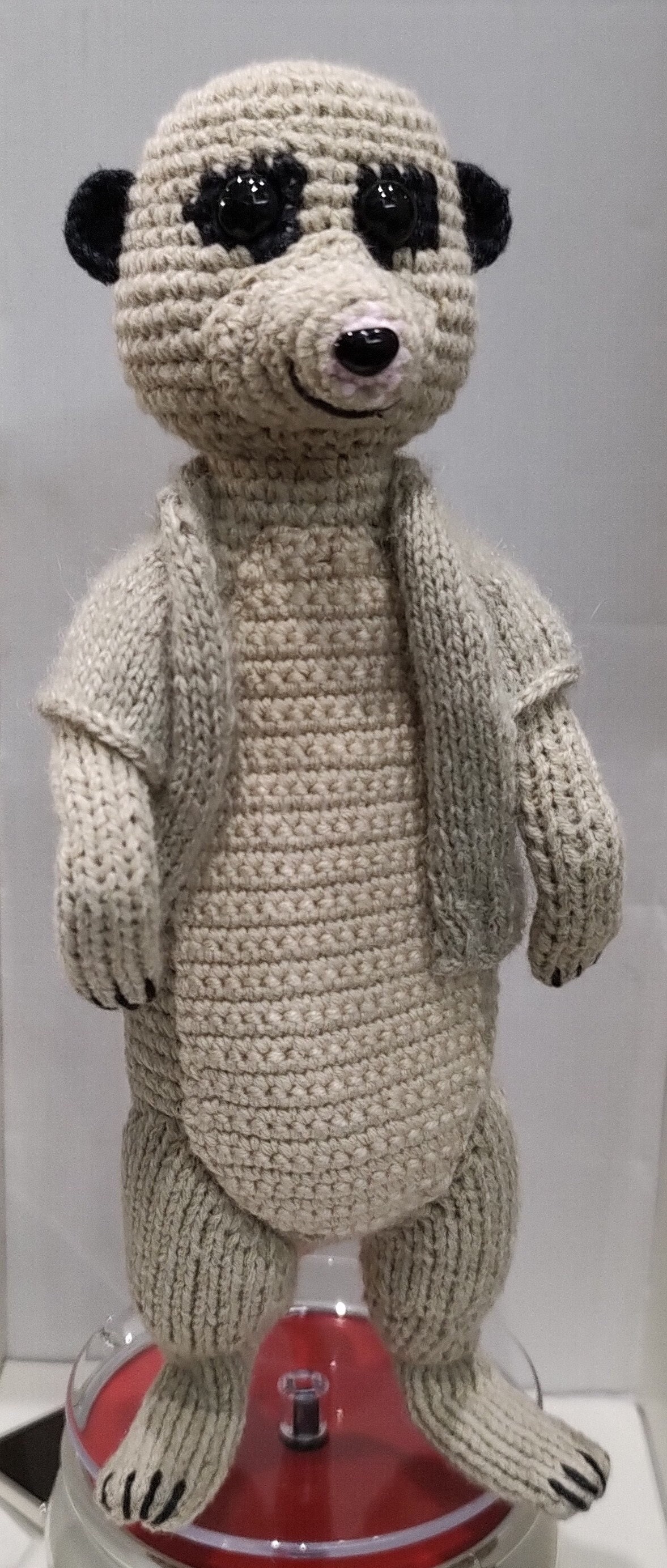 Knitted Meerkat, Crocheted Meerkat,mongoose Family, Small Upright ...