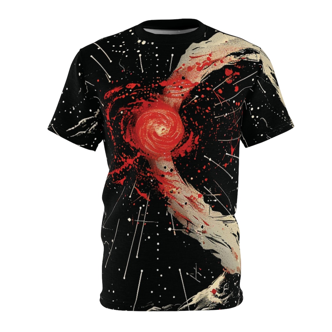 Asymmetrical Red Orb Spiral Galaxy Universe Science Space Moon Stars ...