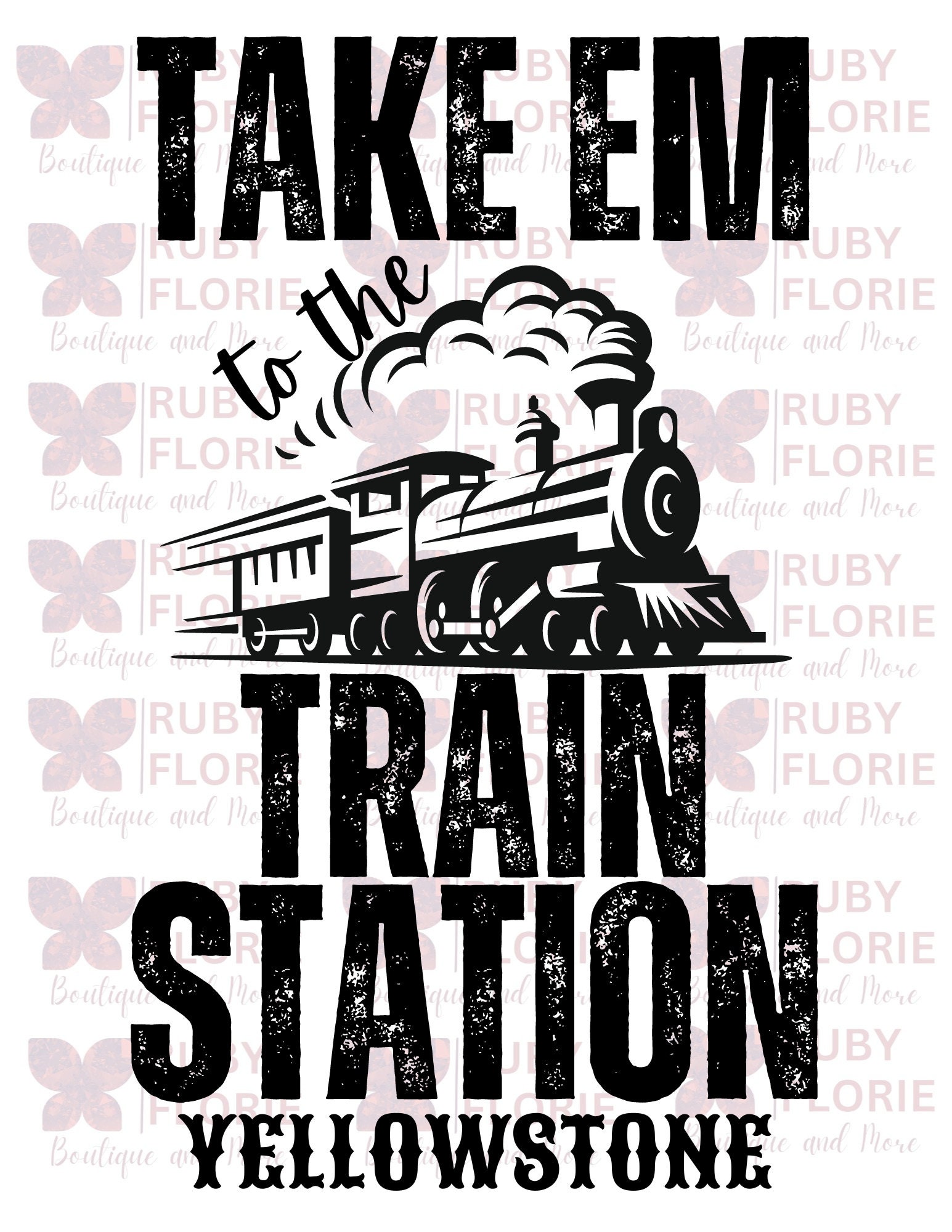 Yellowstone Train Station Digital Download Sublimation Design - Etsy