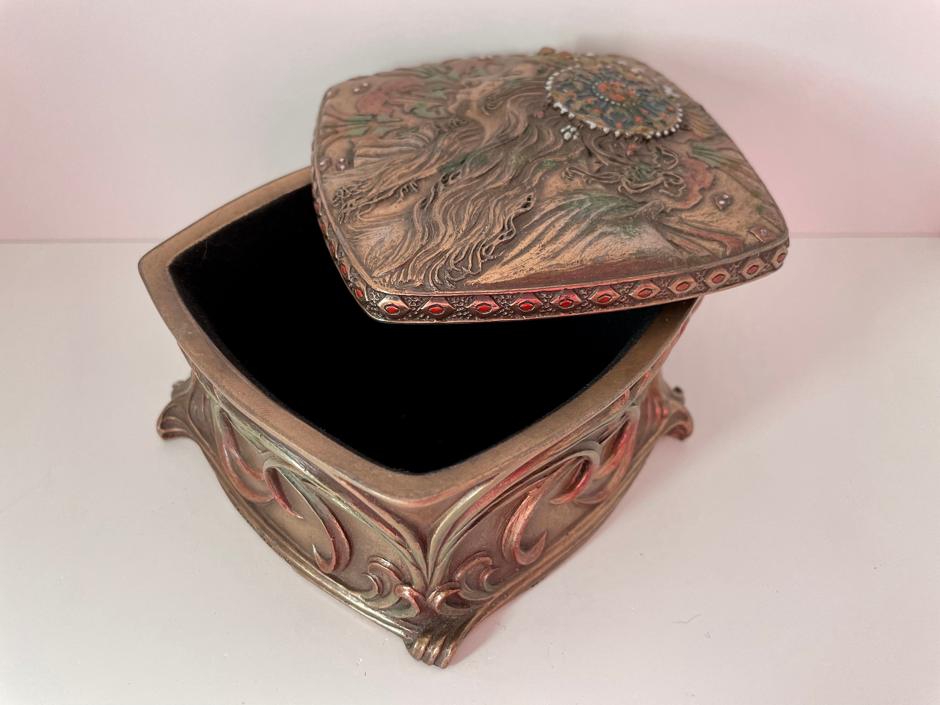 Iconic Art Nouveau Replica Bronze Veronese Jewelry Box - Etsy