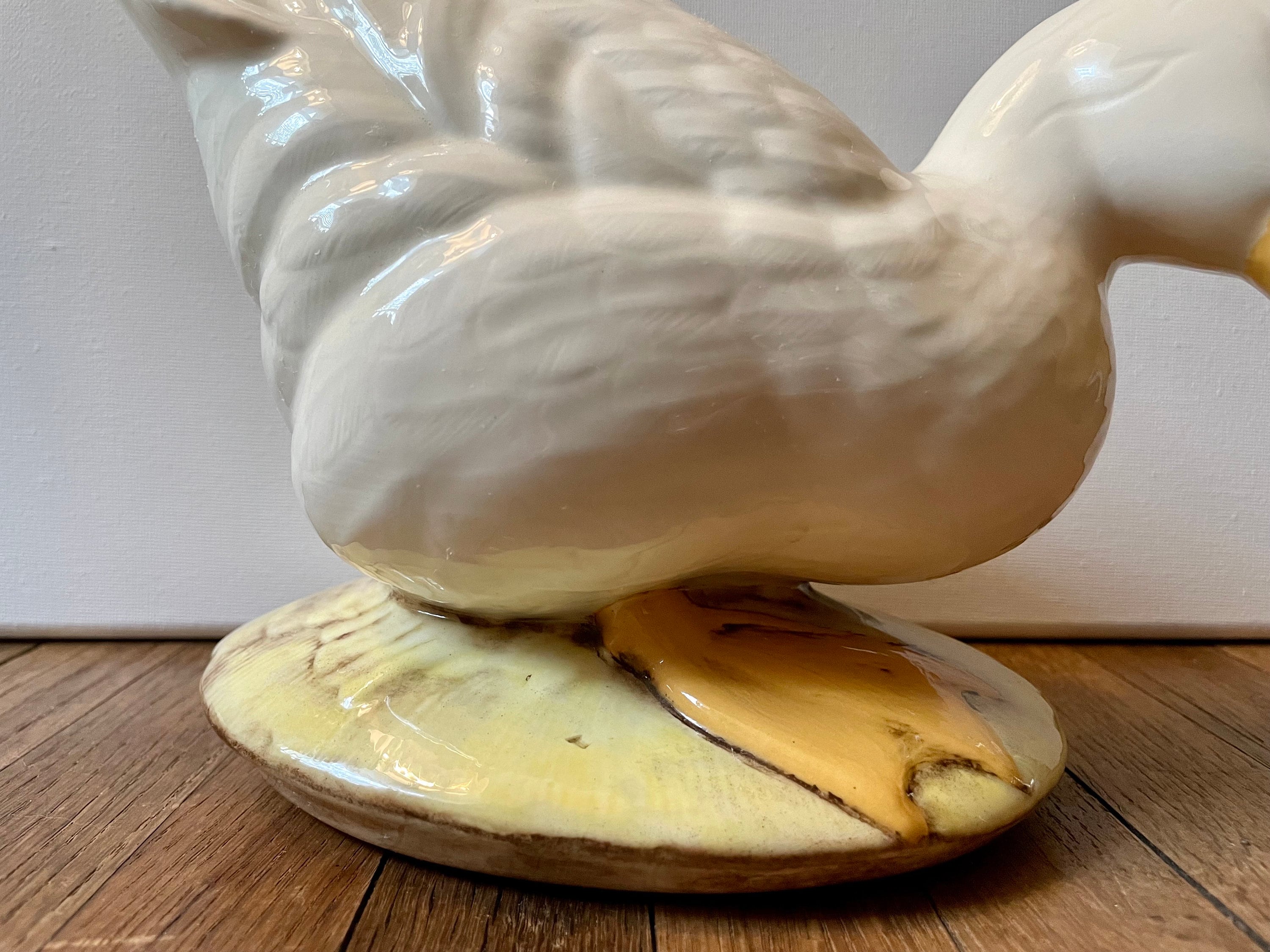 Vintage Porcelain Pekin Duck Statue - Etsy