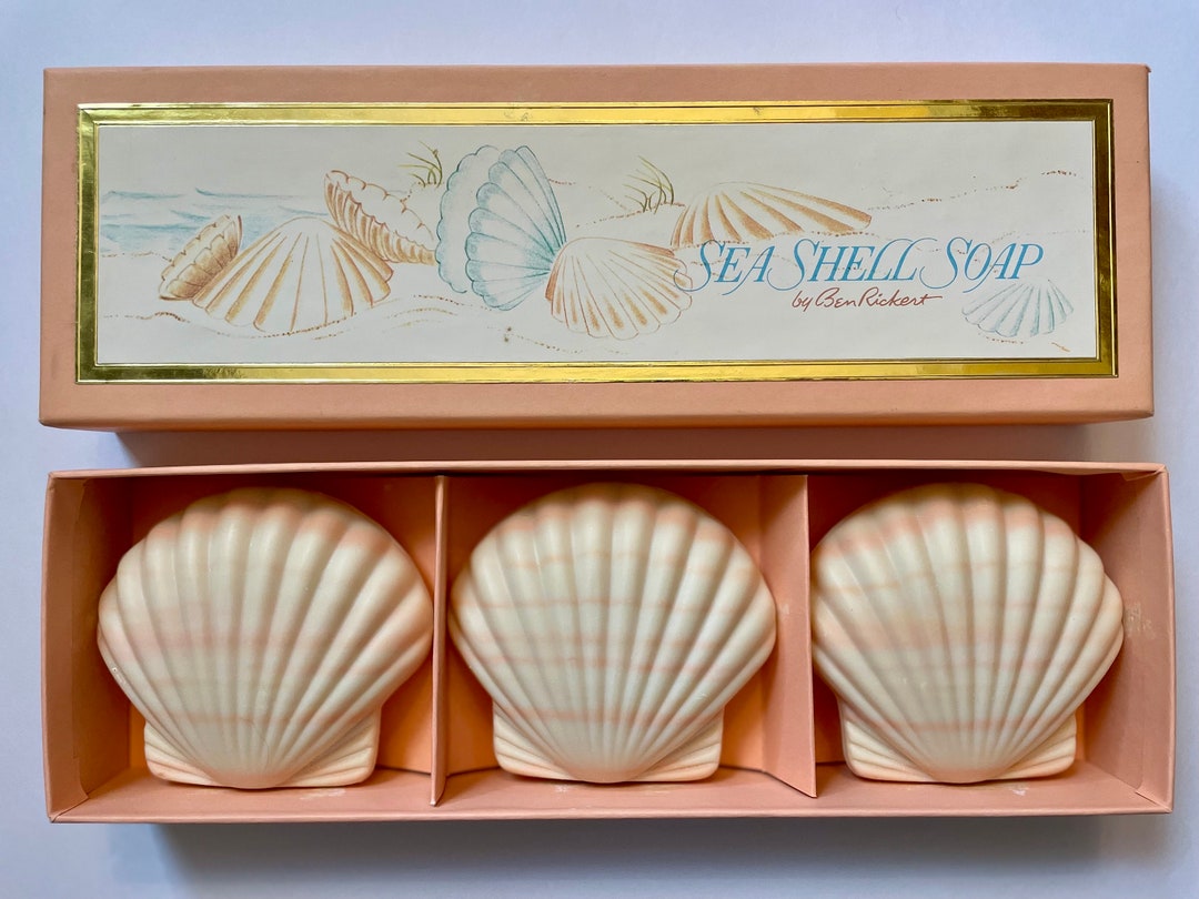 Vintage Box of Three Ben Rickerts Sea Shell Soaps - Etsy