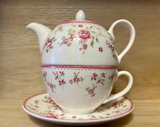 Whittard of Chelsea ‘vintage Rose’ Fine Bone China Tea Set for One ...