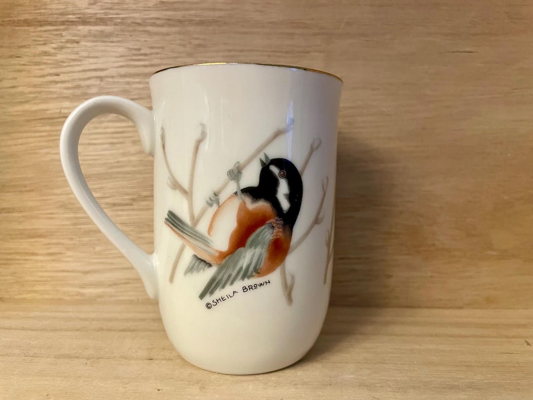Vintage Otagiri Japan Porcelain Chickadee Mug - Etsy