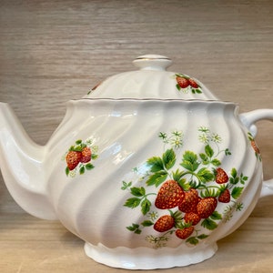 Vintage James Kent Staffordshire Strawberry Teapot - Etsy