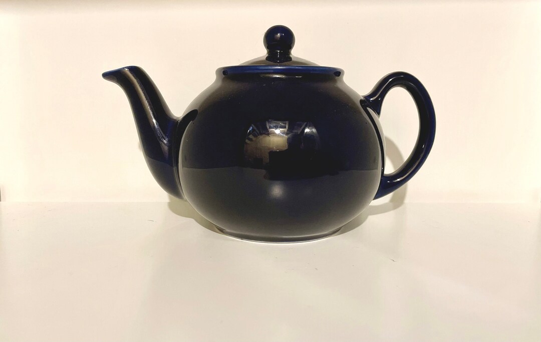 Small Vintage Cobalt Blue Teapot - Etsy