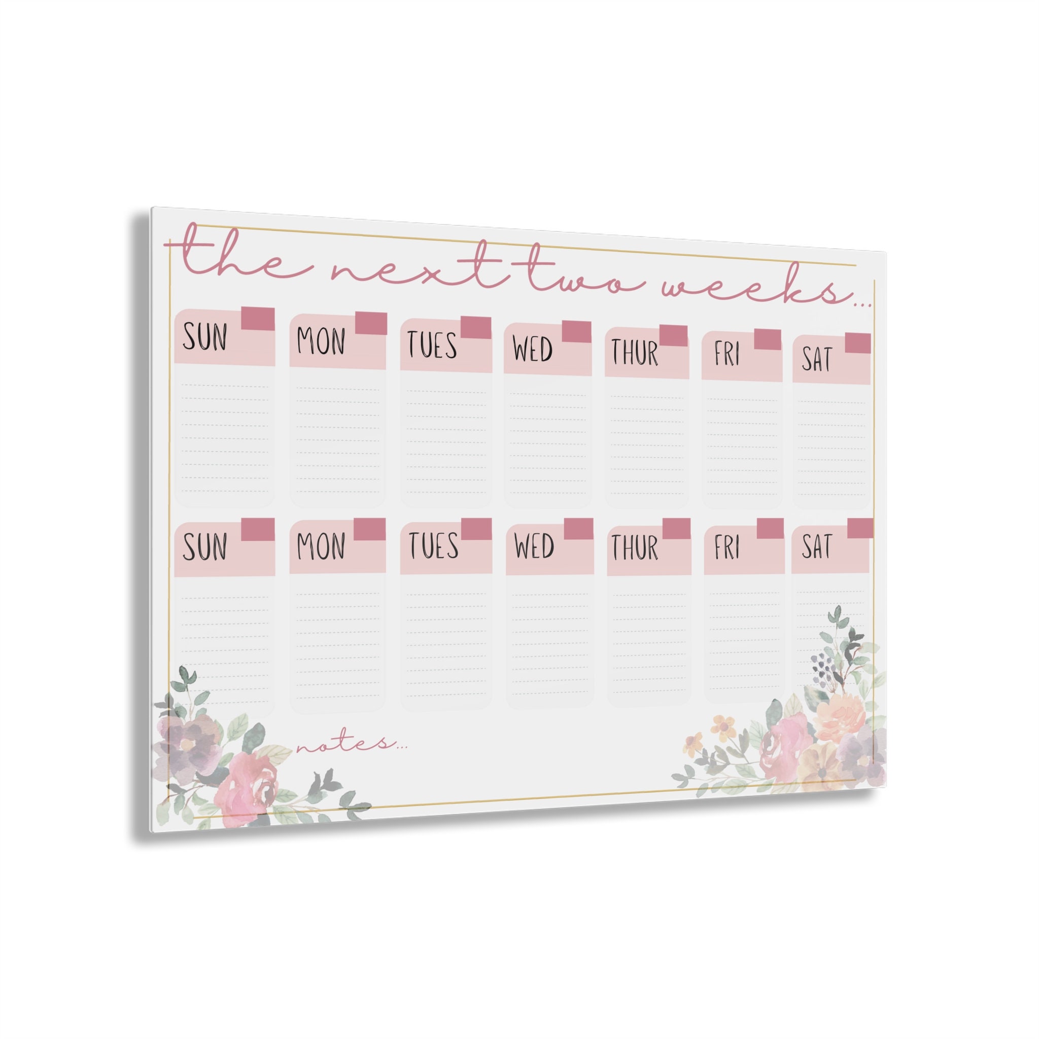 Two Week Calendar - Etsy