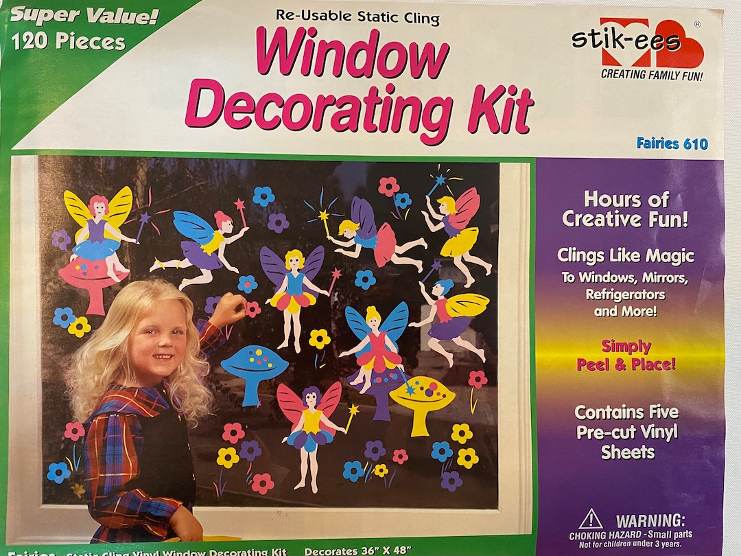 Fairies 8 - 5" to 6" Tall Fairy 120 Pcs Vintage Stik-ees Vinyl Decals ...