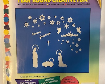 Vintage Stik-ees Giant Christmas Tree Window Clings - Etsy