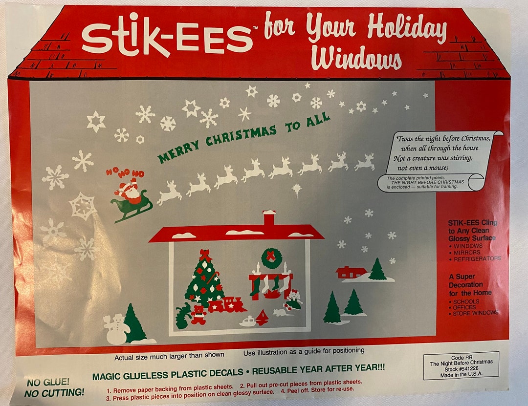 Christmas Decorations the Night Before Christmas Fireplace With Poem ...