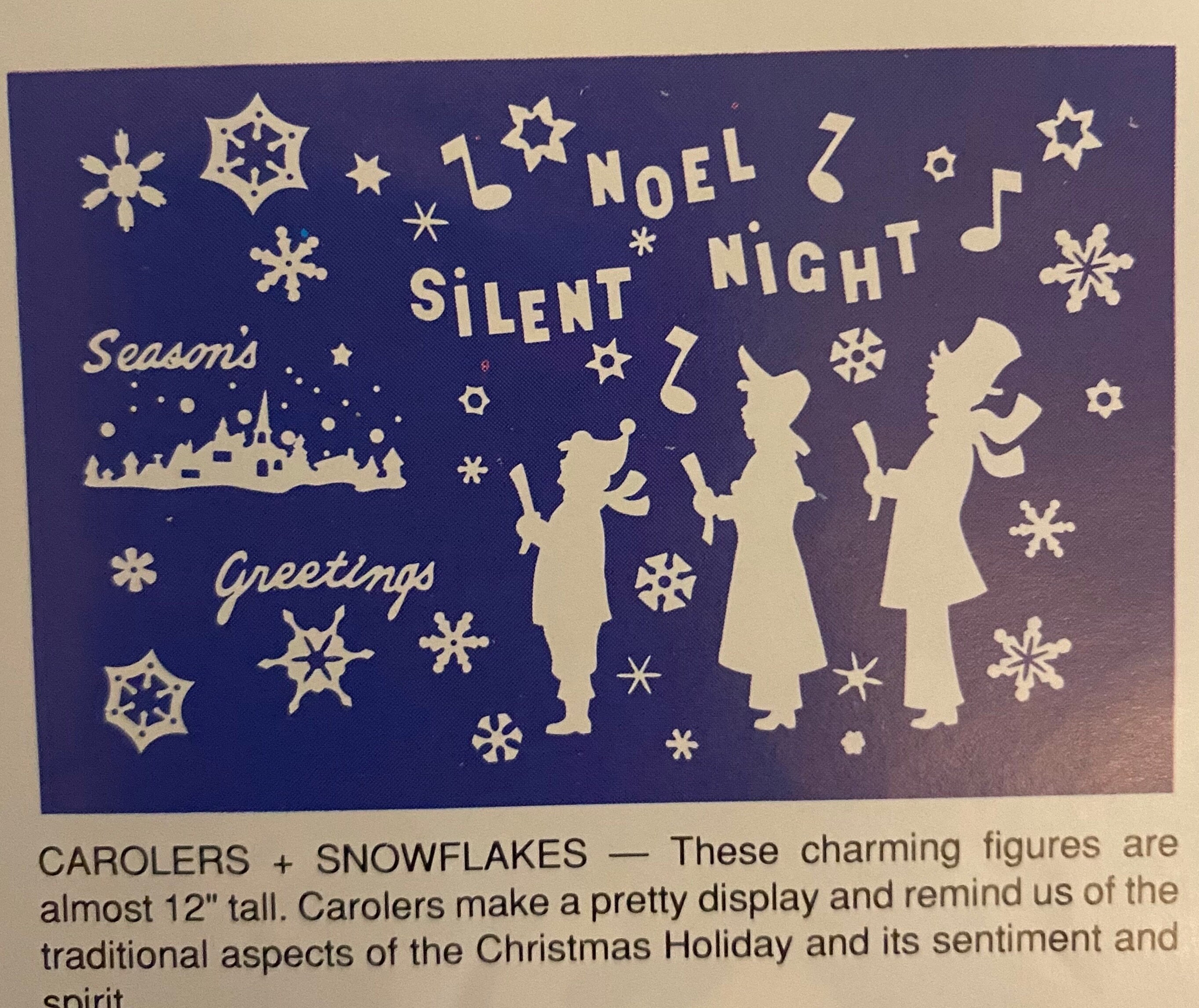 Christmas Decorations Christmas Carolers With 3 Nearly 12 Inch Tall ...