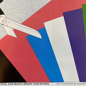 Vintage Stik-ees Uncut Vinyl Sheets 10” by 12” 6 Colors Black, Blue ...