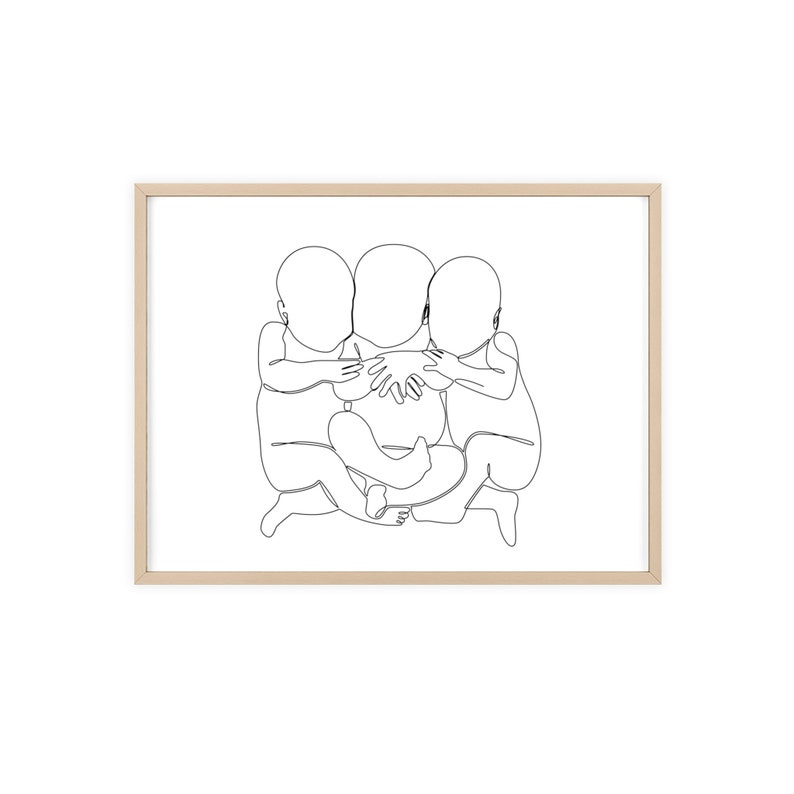 Triple the Joy Adorable Triplets Nursery Printable Sign Nursery Wall ...