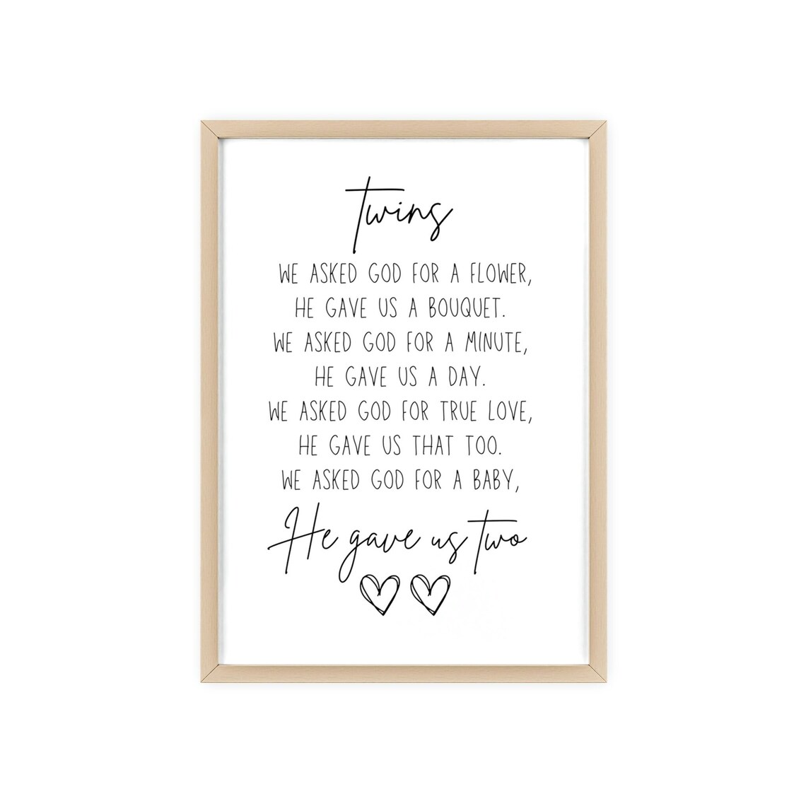 Twins Nursery Printable Sign | Twin Nursery Decor | Twin Girls Decor ...