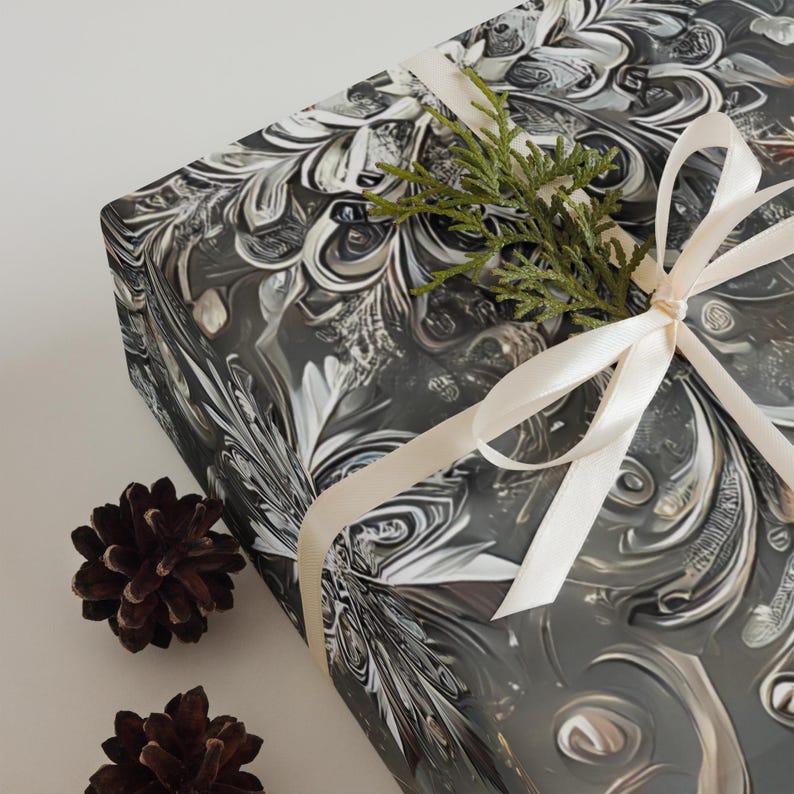 Snowflake Christmas Wrapping Paper | Holiday Gift Wrap Set | Elegant ...
