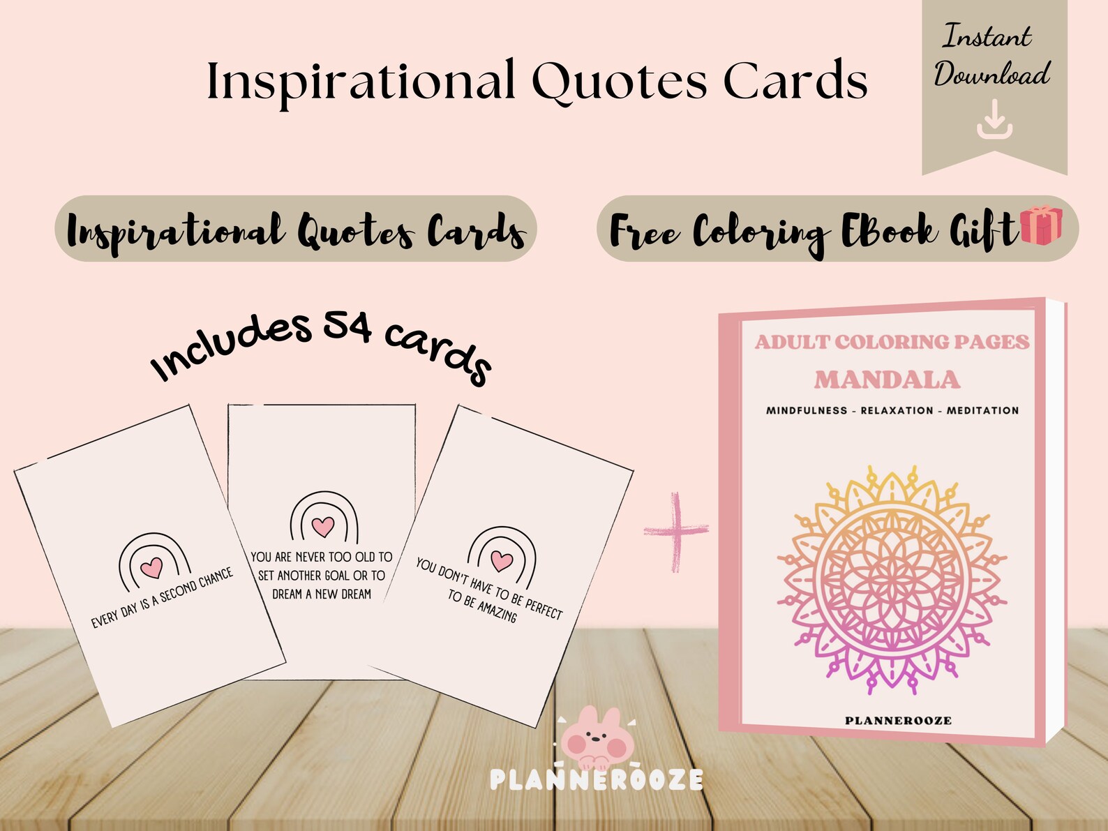 Inspirational Quotes Cards, Mindfulness Saying, Motivational Messages ...
