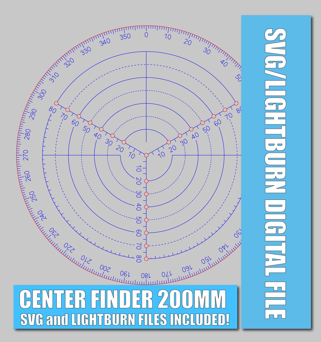 Center Finder 200 Mm for Laser Engravers Such as Glowforge, Xtool ...
