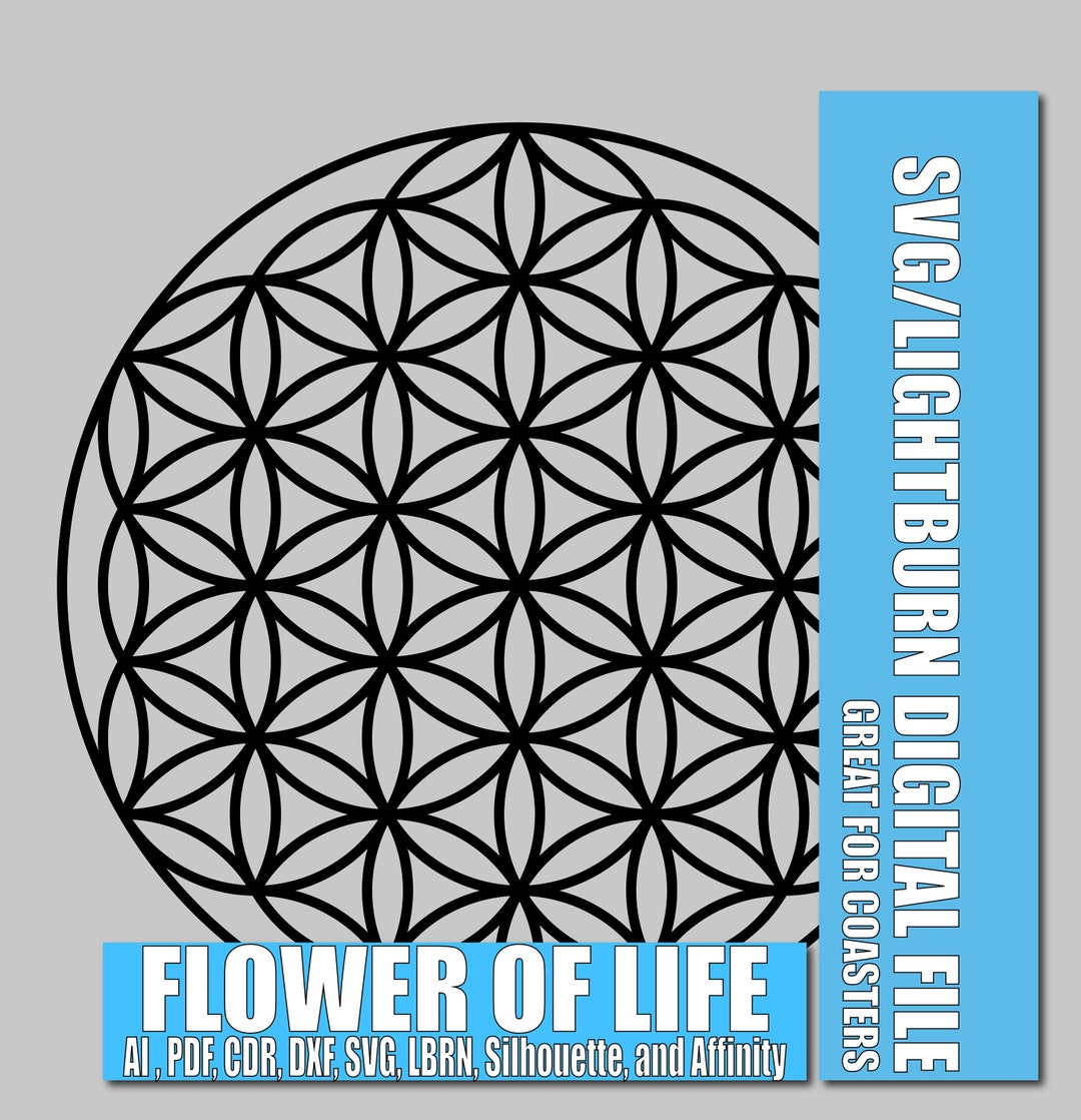 Flower of Life SVG Files | Sacred Geometry Cut Files | Mandala Vector ...