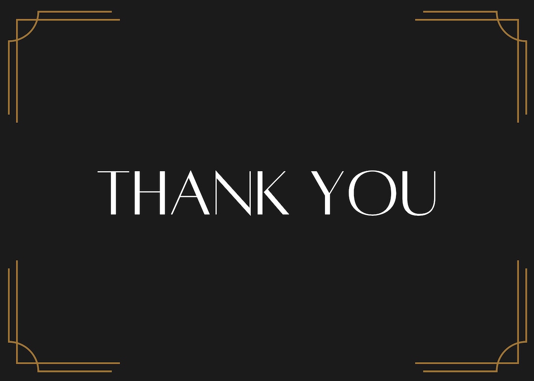 Classy Thank You Card - Etsy