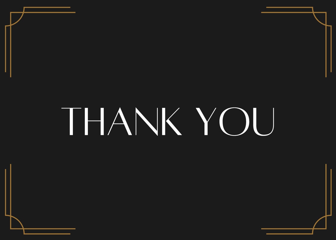 Classy Thank You Card - Etsy