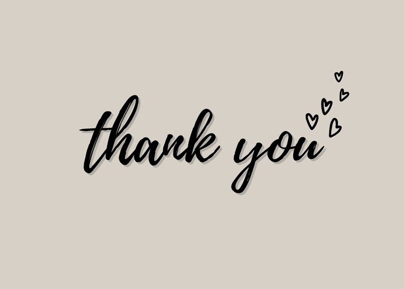 Cute Thank You Card - Etsy