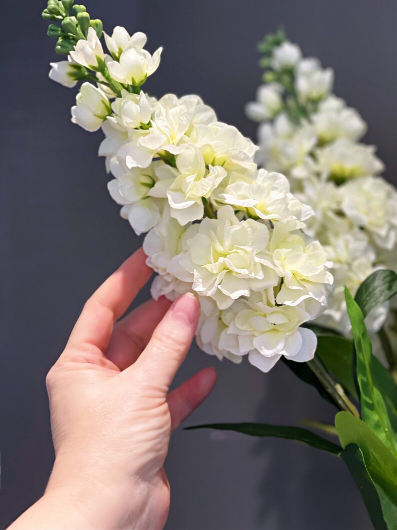 White Hyacinth Tall Faux Flowers Artificial Stems & Plants - Etsy