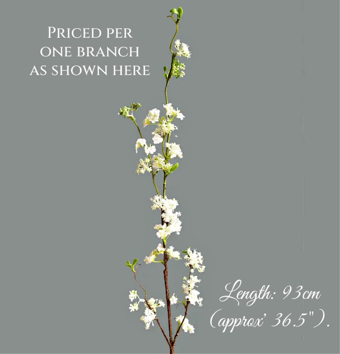 Wild Apple Blossom Tree Branches, Long Twigs, White Faux Flower Sprays ...
