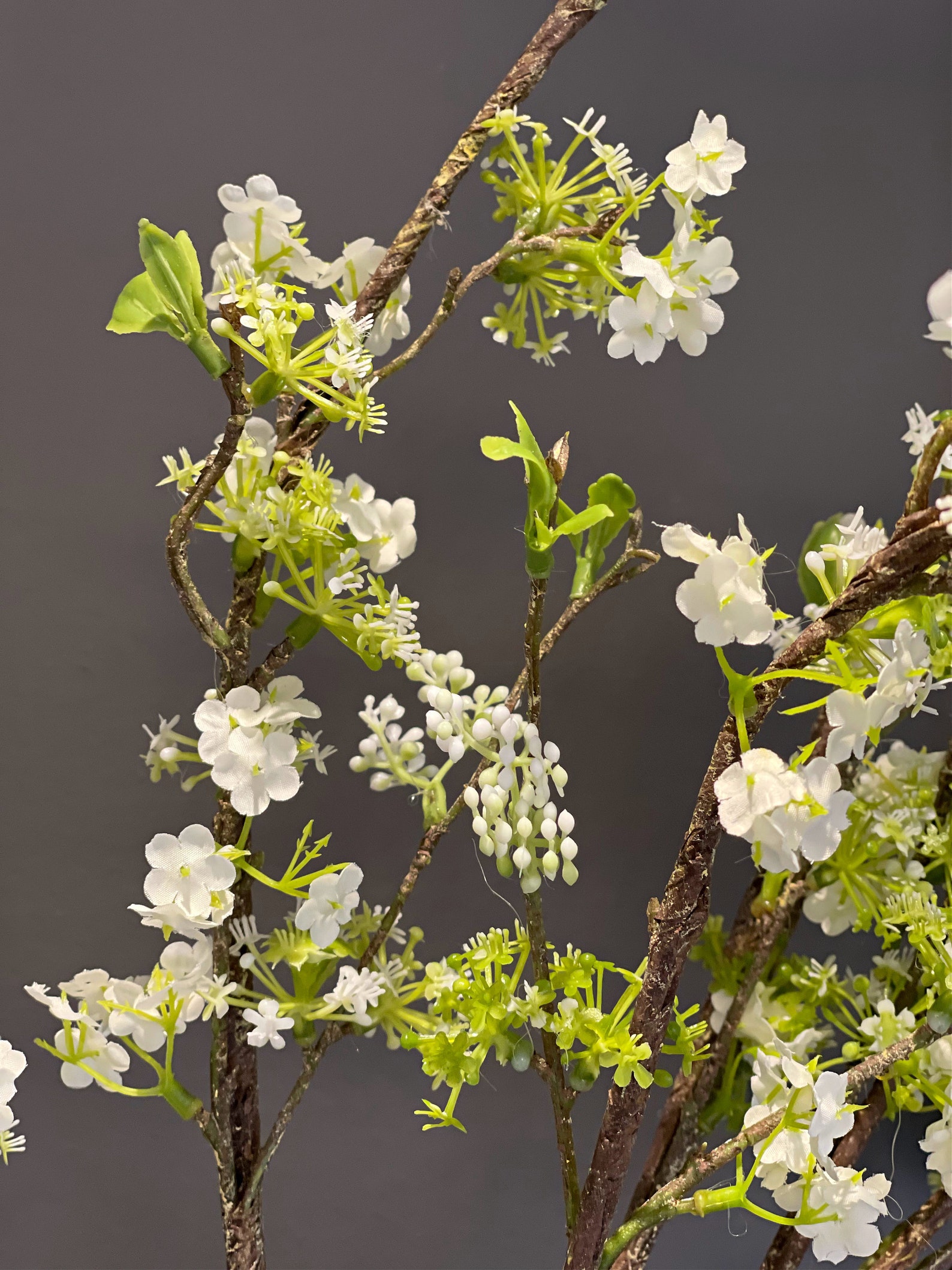 Wild Apple Blossom Tree Branches, Long Twigs, White Faux Flower Sprays ...