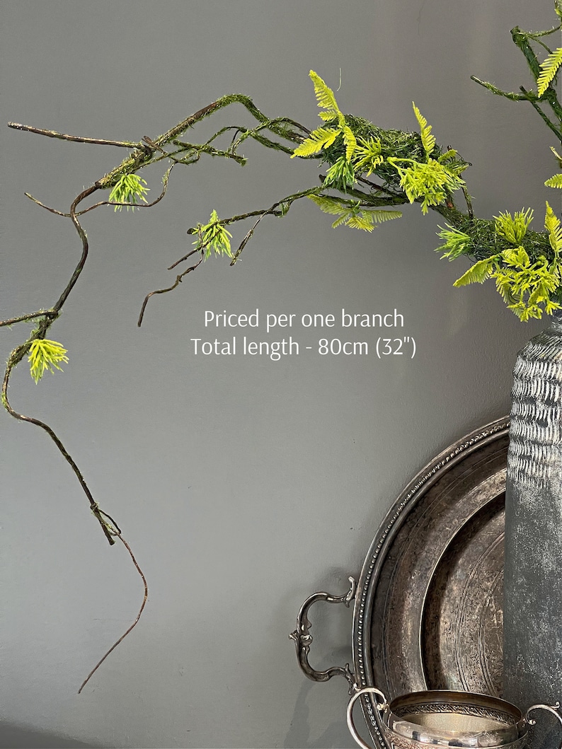 Moss Vine Tree Branches, Moss and Ferns Covered Roots, Artificial ...