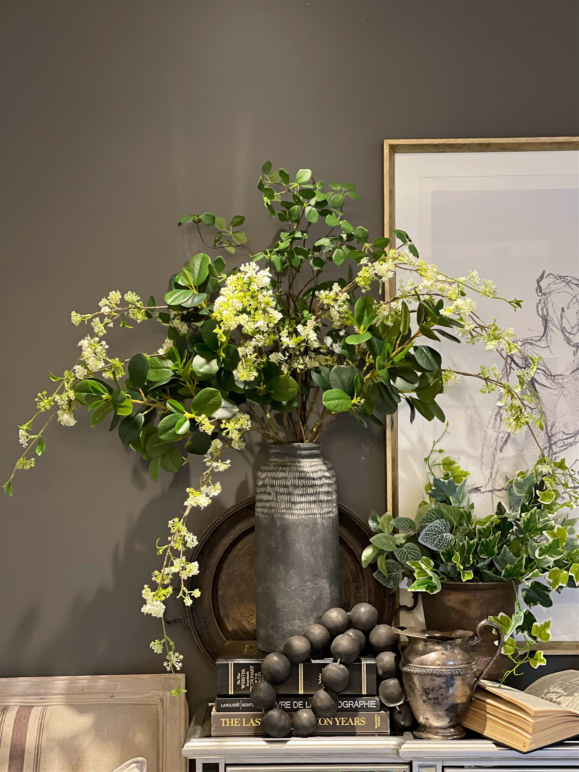 Wild Apple Blossom Tree Branches, Long Twigs, White Faux Flower Sprays ...