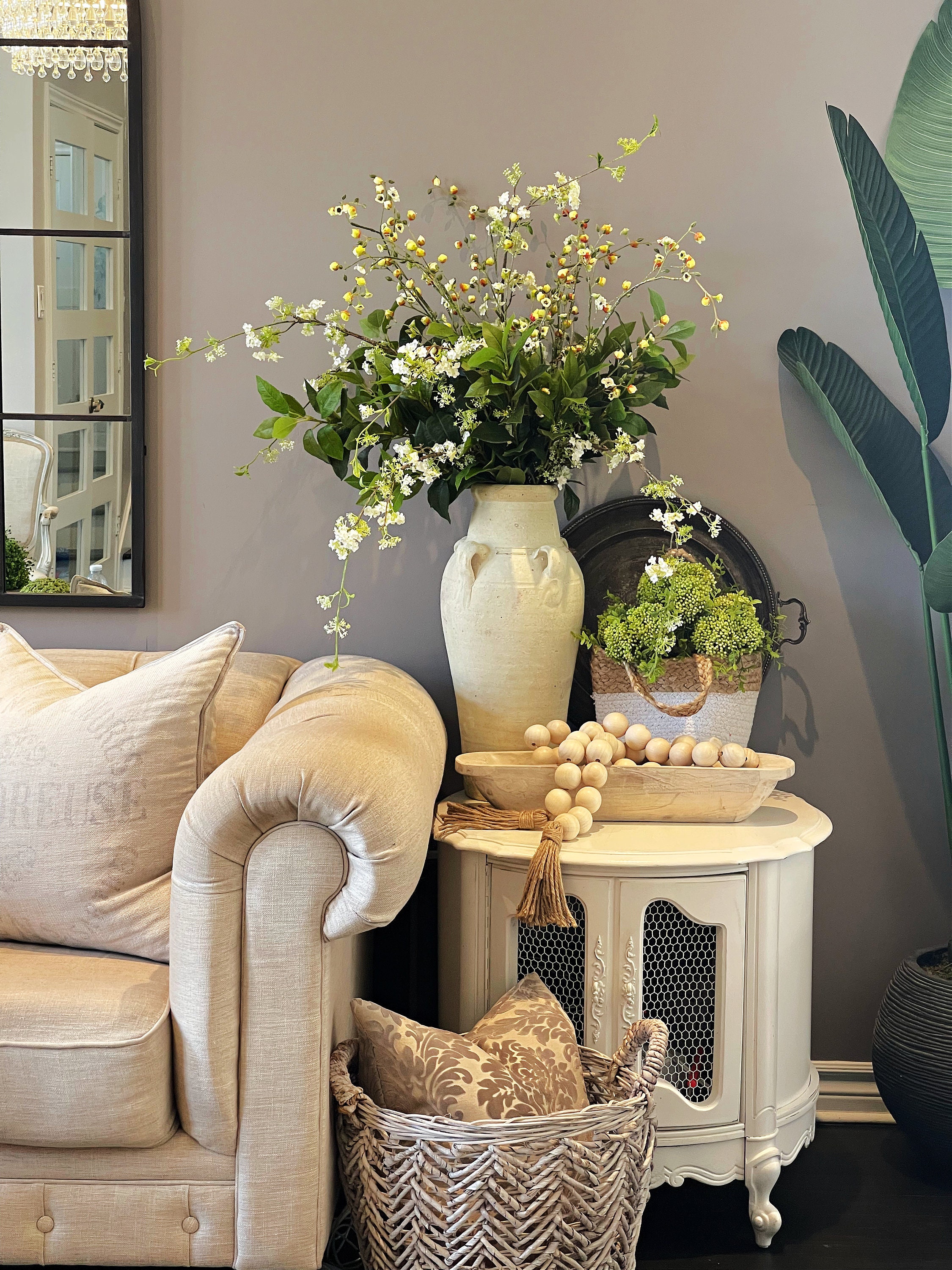 Wild Apple Blossom Tree Branches, Long Twigs, White Faux Flower Sprays ...