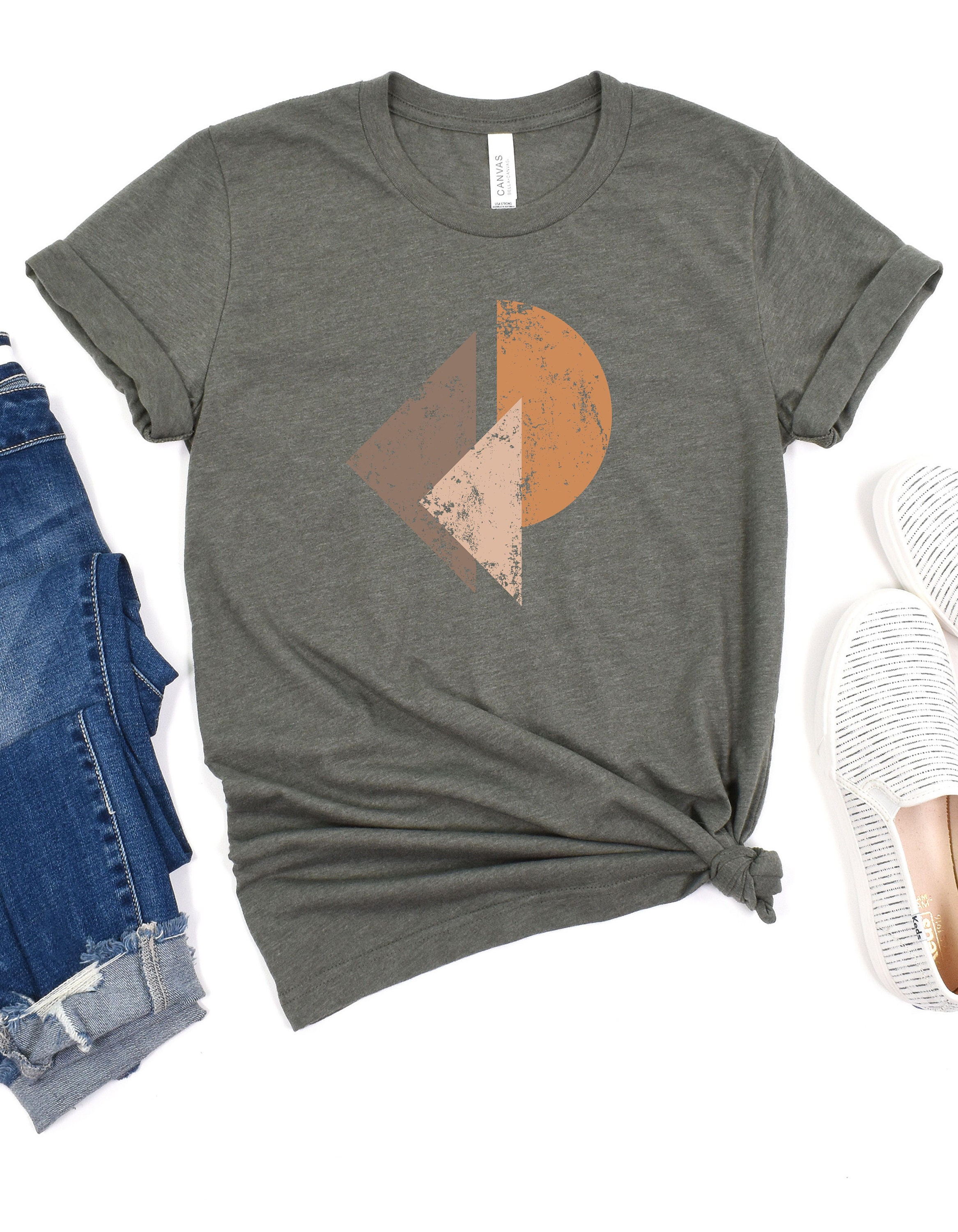 Geometric Shapes T Shirt Minimalist T Shirt Graphic T Shirt - Etsy