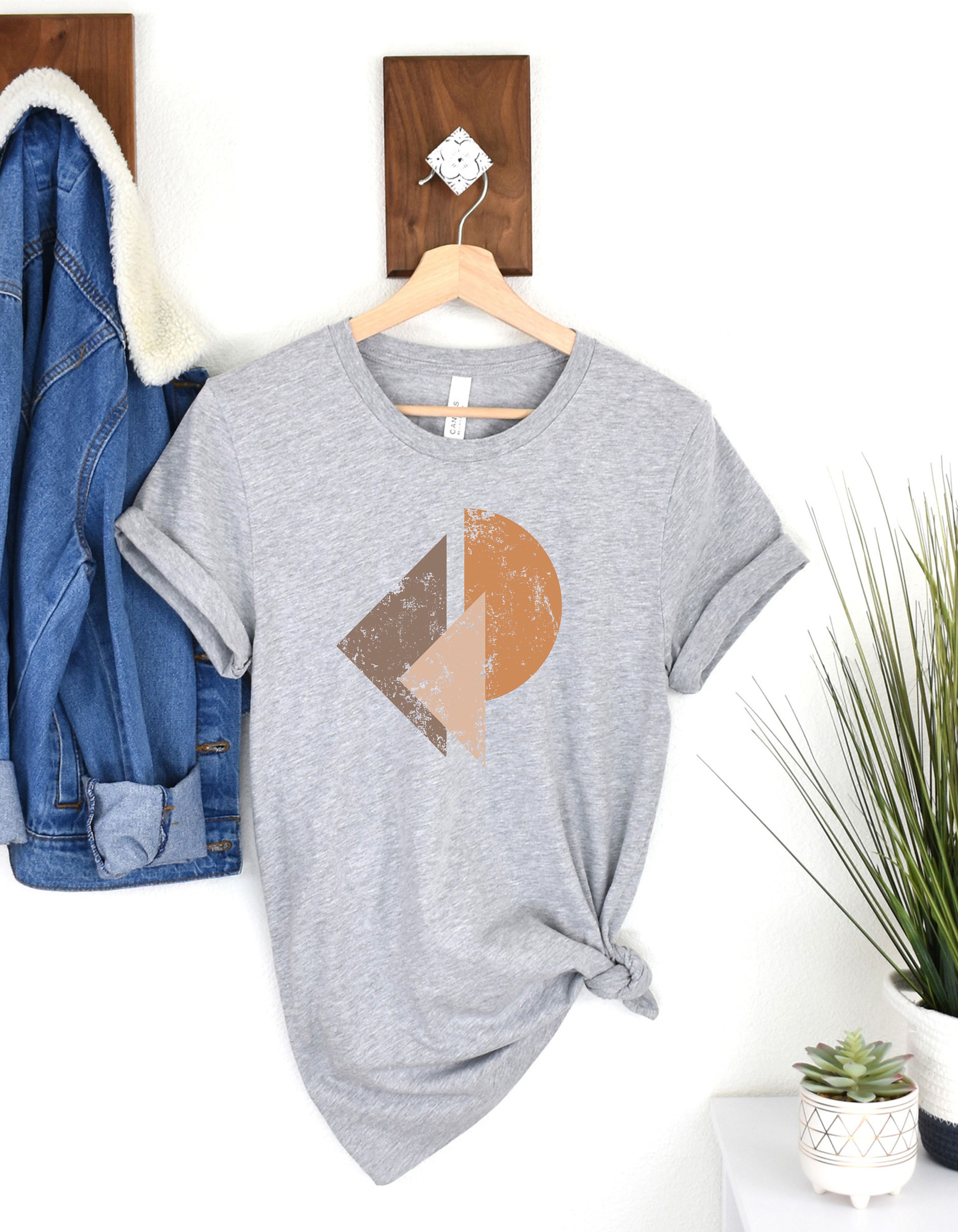 Geometric Shapes T Shirt Minimalist T Shirt Graphic T Shirt - Etsy