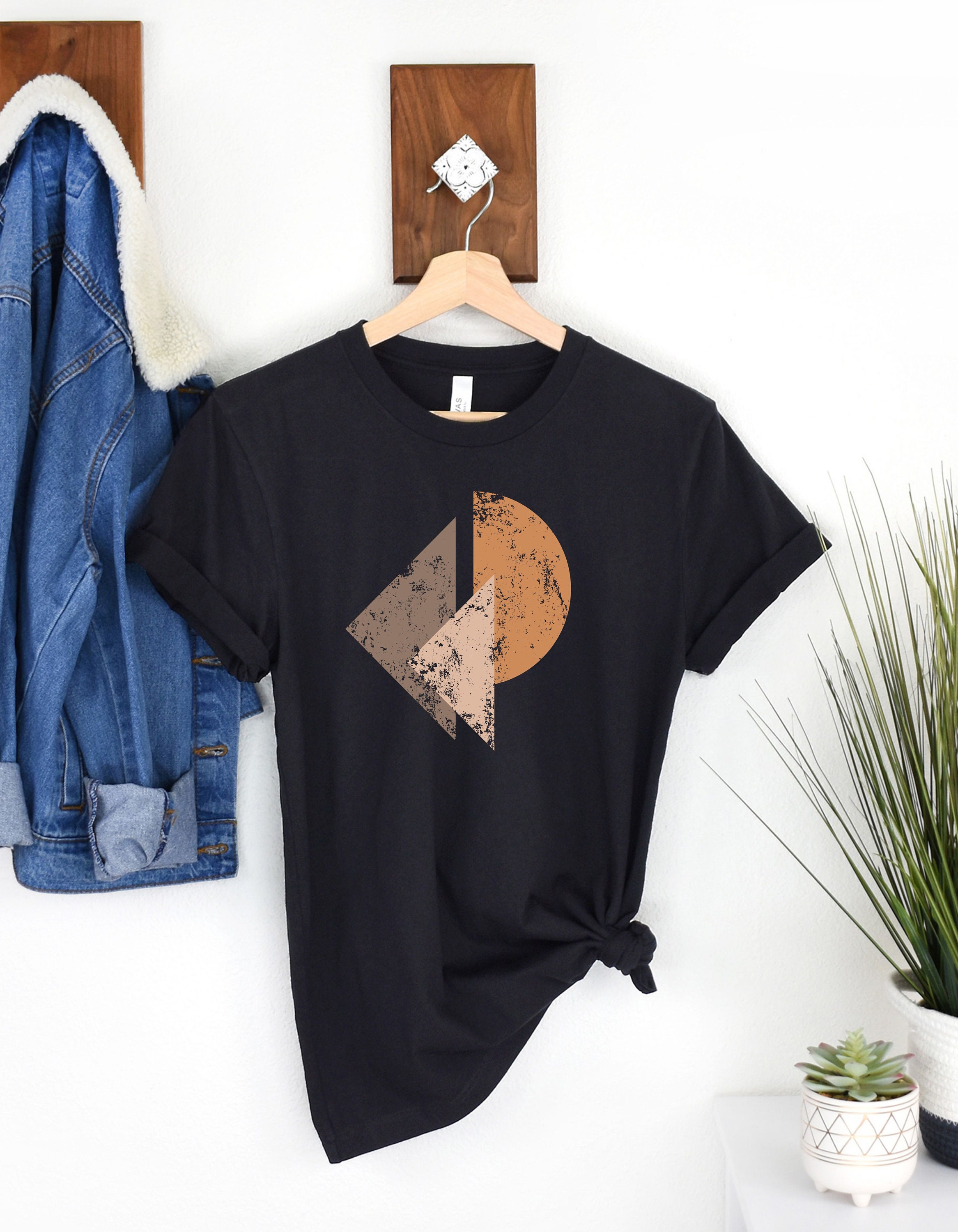 Geometric Shapes T Shirt Minimalist T Shirt Graphic T Shirt - Etsy