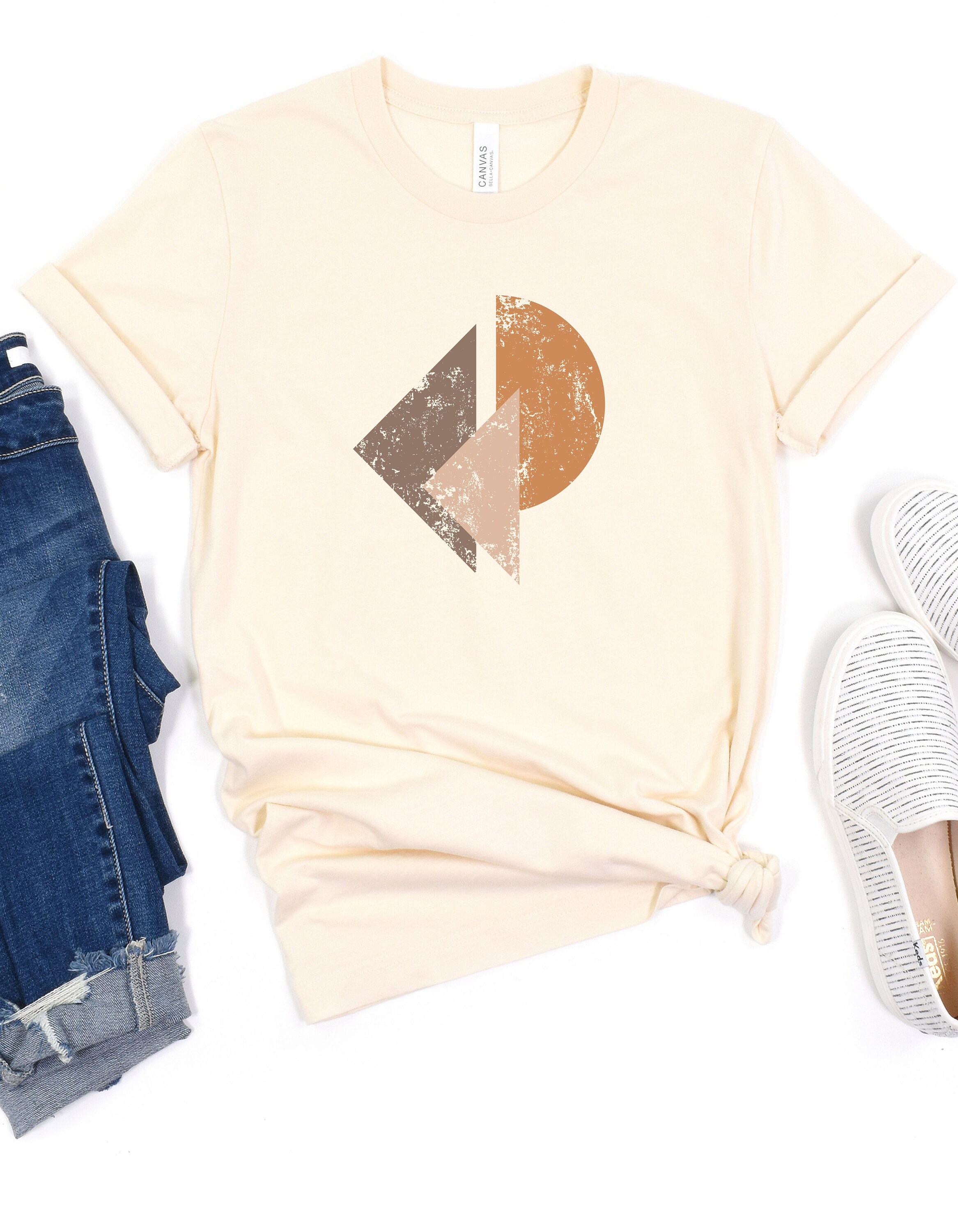 Geometric Shapes T Shirt Minimalist T Shirt Graphic T Shirt - Etsy