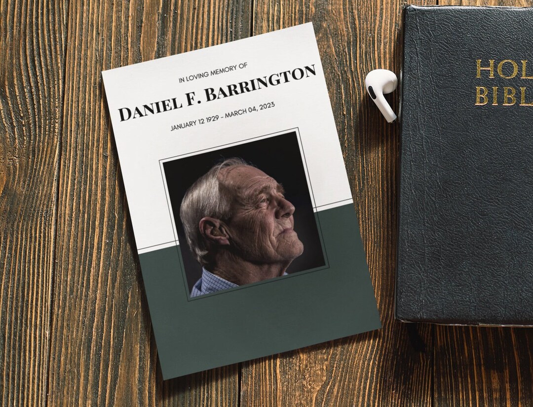 CATHOLIC Manly Funeral Program Template Mass Service Digital - Etsy