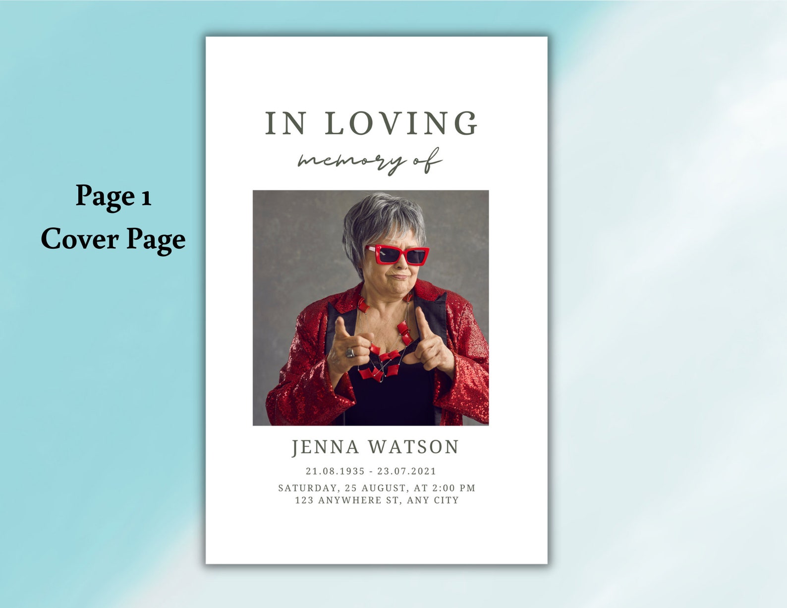 8 Page Catholic Mass Funeral Program Template | Instant Download | Edit ...