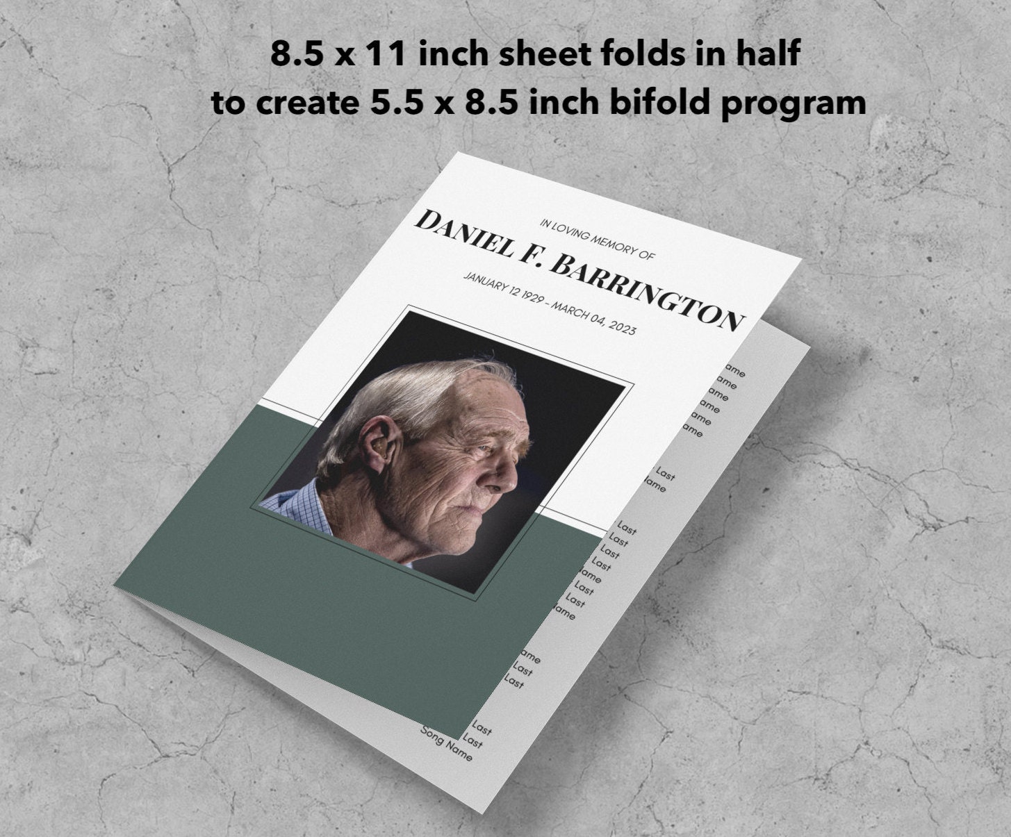 CATHOLIC Manly Funeral Program Template | Mass Service Digital Template ...