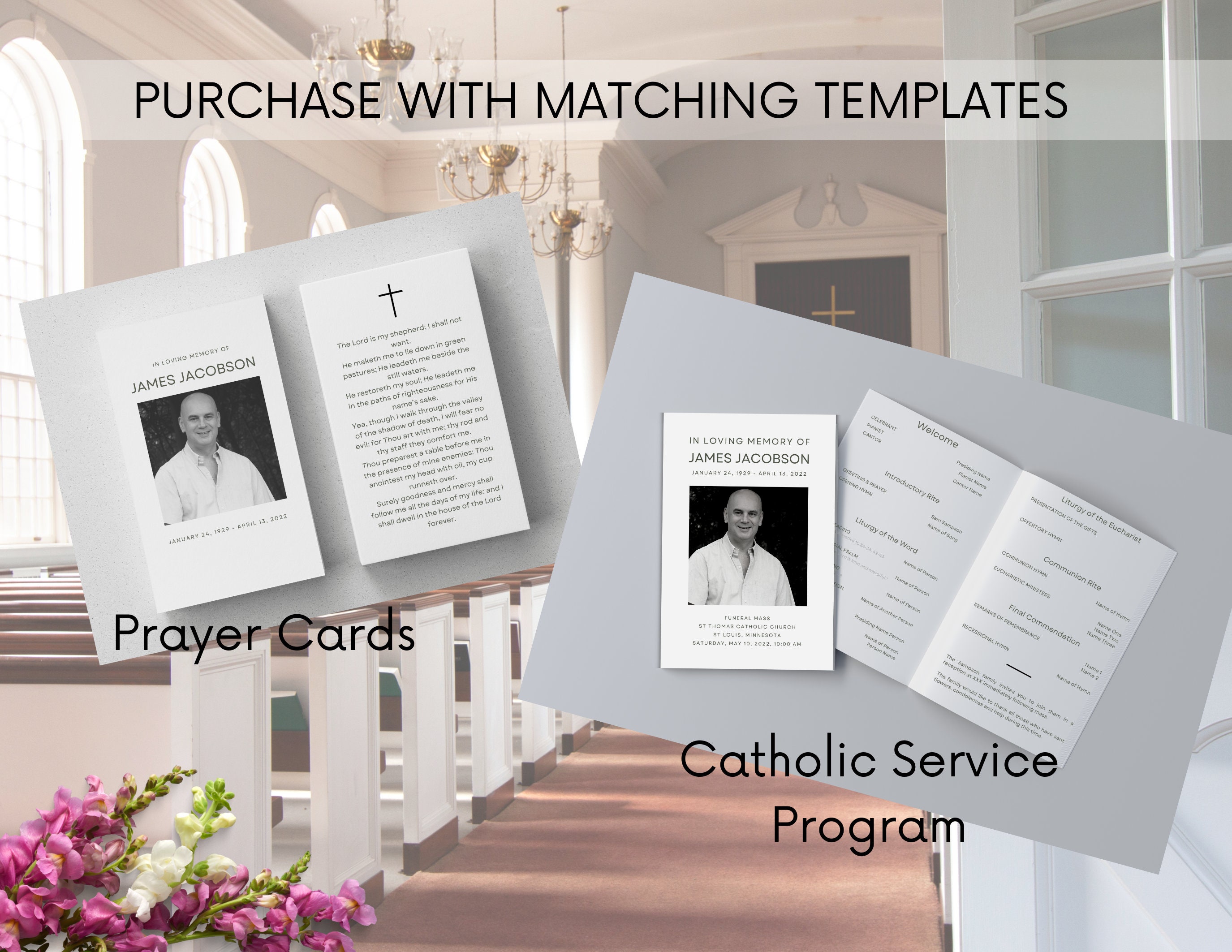 Catholic Funeral Welcome Sign | Catholic Funeral Poster | Modern ...