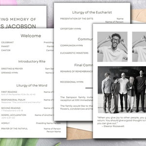 Catholic Funeral Mass Template: 4-page Booklet (canva Edit, Instant ...