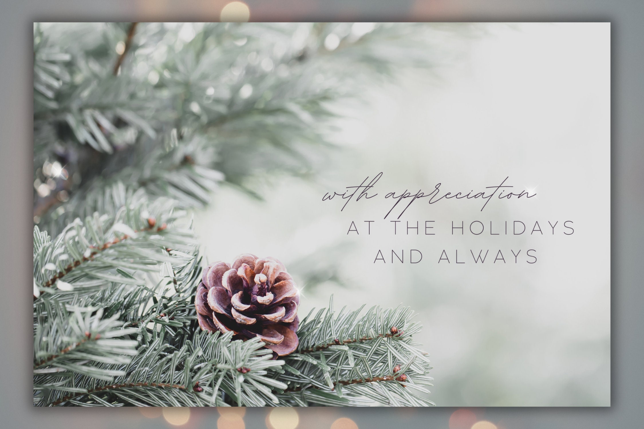 Holiday Business Thank You Postcard: Editable Canva Template (digital ...