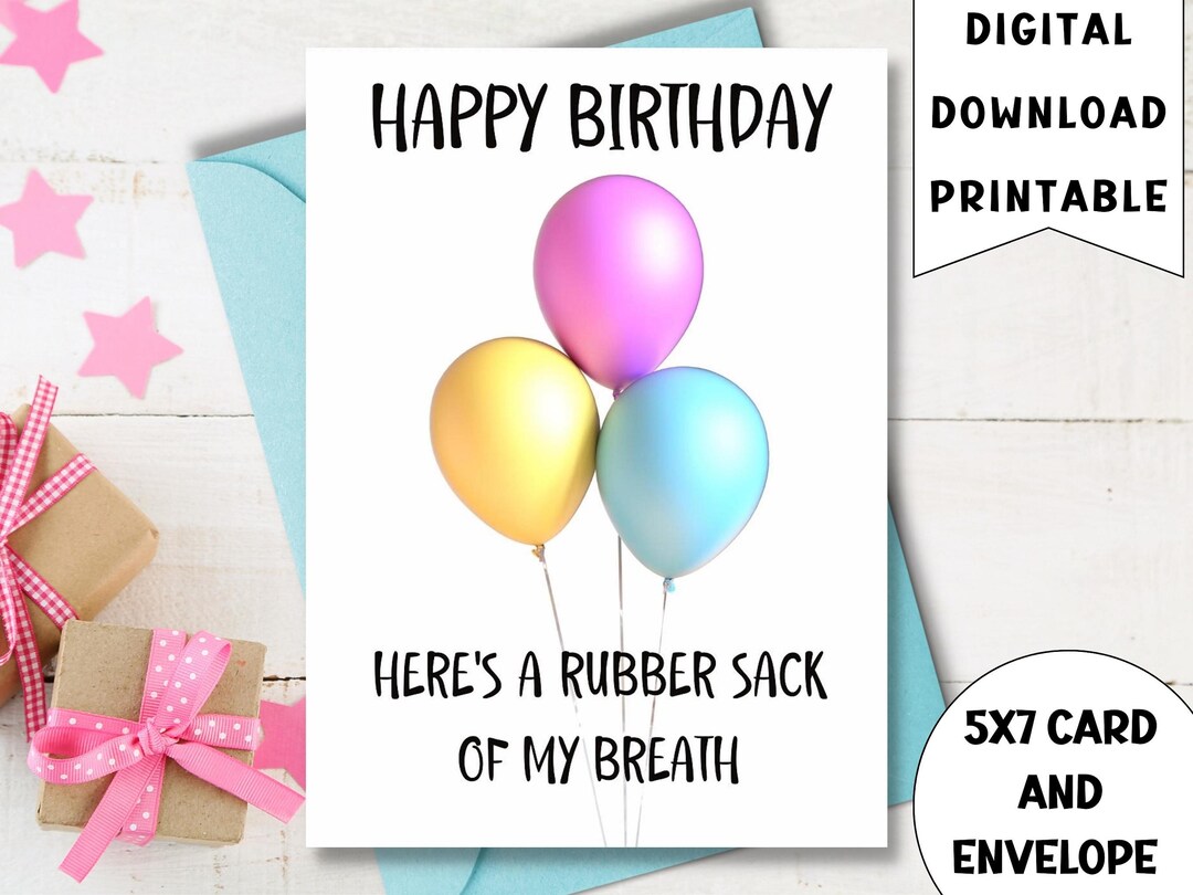 Printable Birthday Card, Funny Printable Card With Envelope Template ...