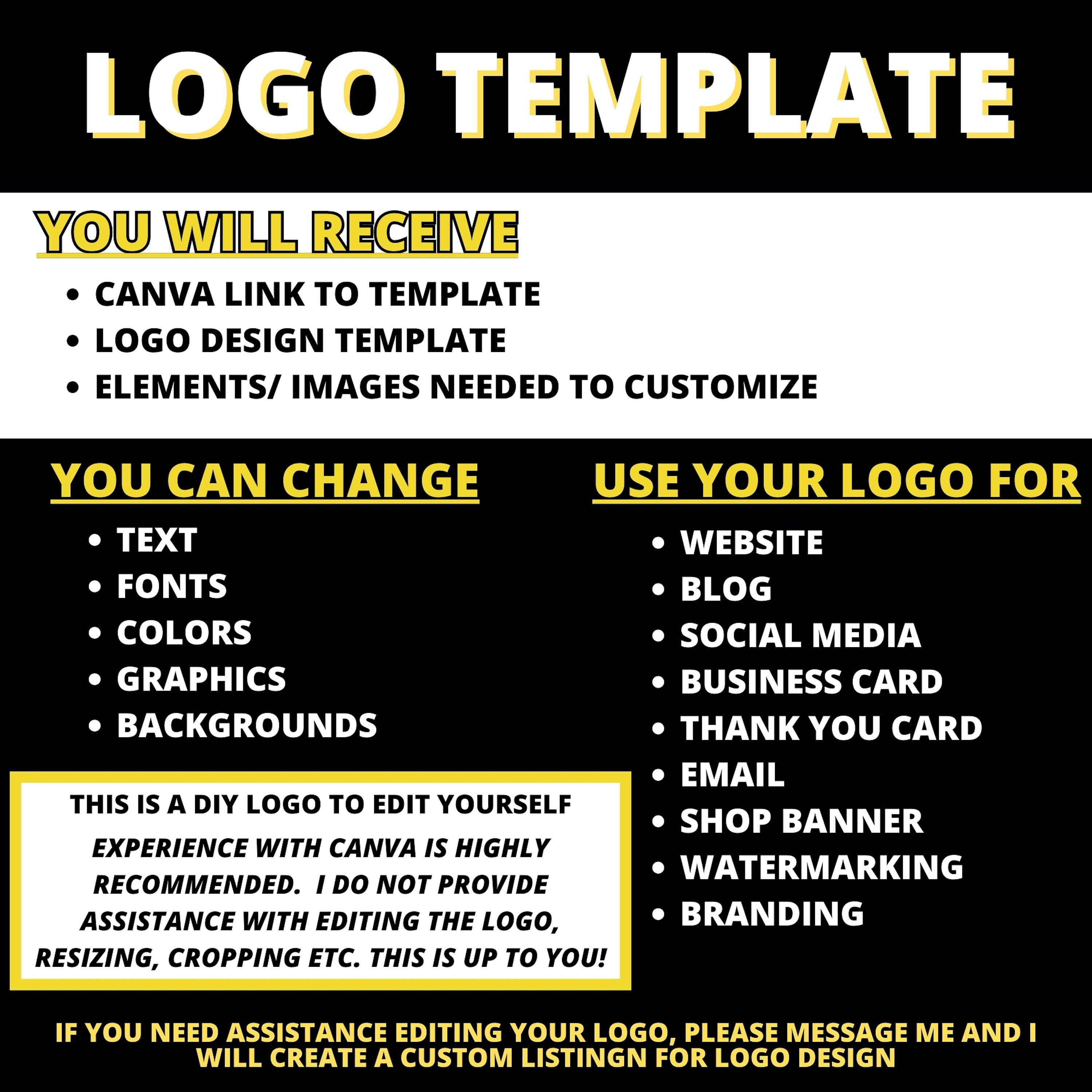 DIY Logo Design, Editable Canva Logo, Feminine Luxury Beauty Logo ...