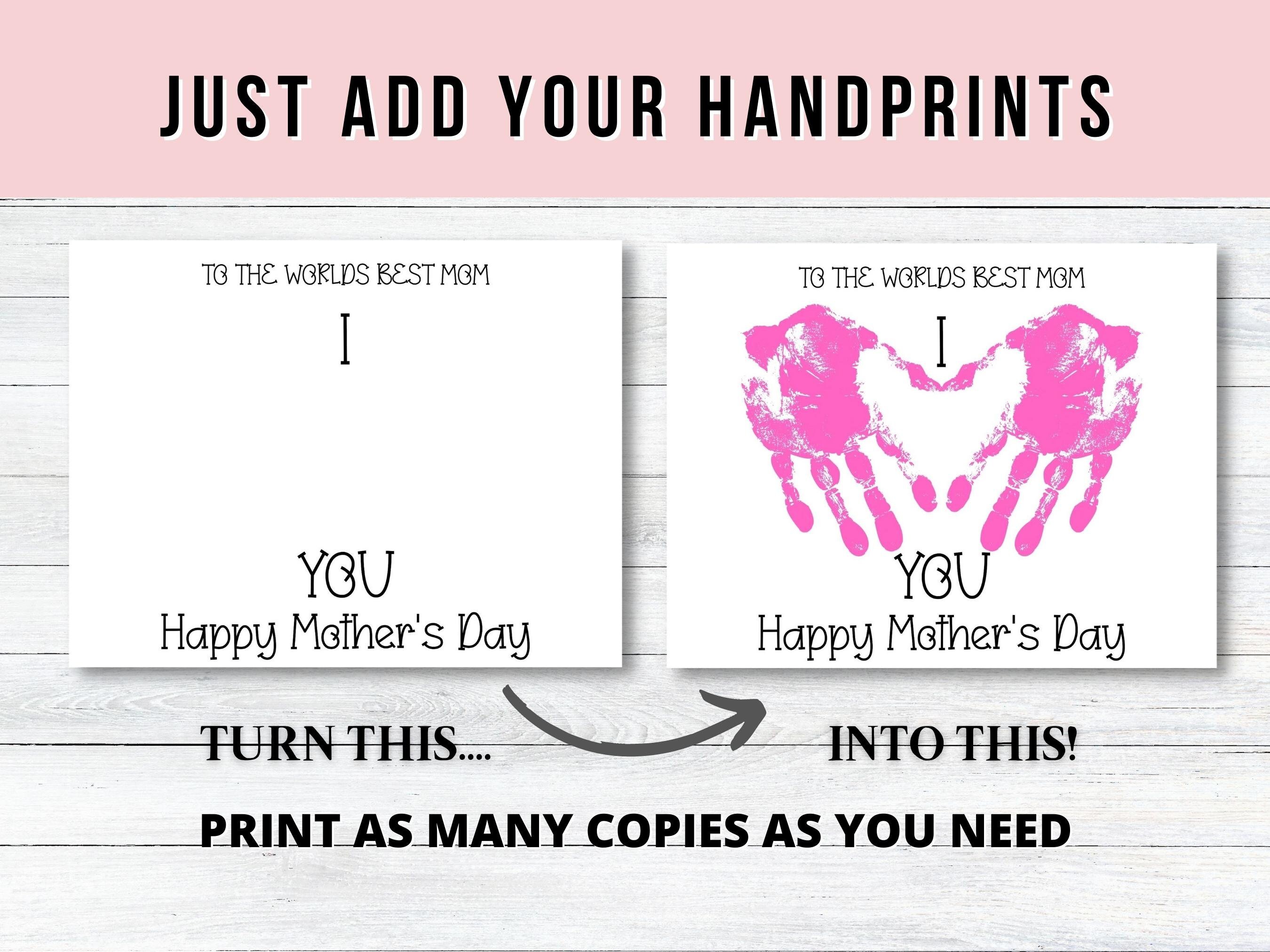 Mothers Day Handprint Printable Craft, Printable Mothers Day Keepsake ...