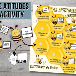 Beatitudes Matching Game: Homeschool Bible Study (printable Flashcards ...