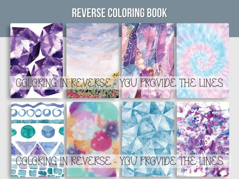 Reverse Coloring Tracing Activity, Backwards Coloring, Anxiety Relief ...