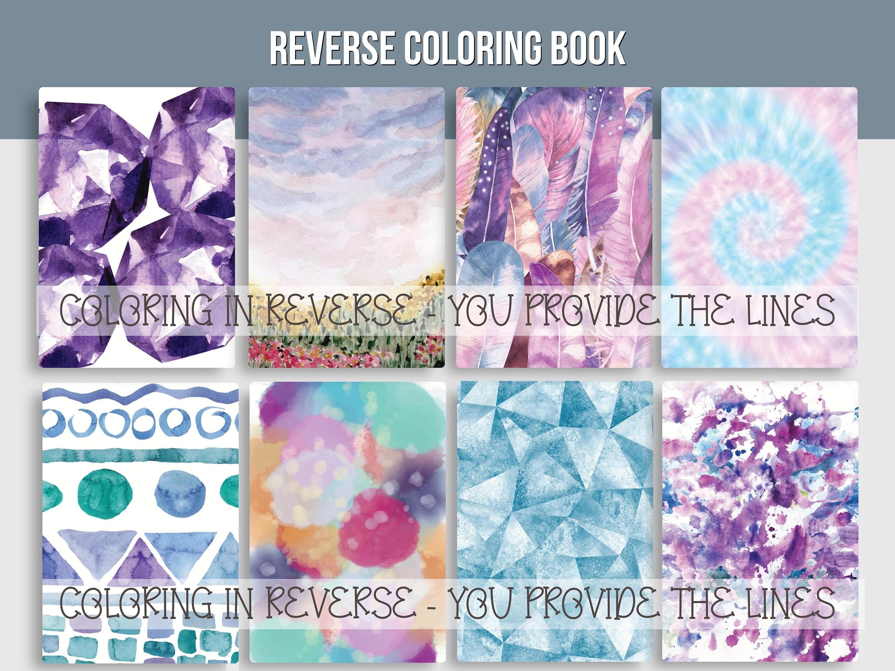 Reverse Coloring Tracing Activity, Backwards Coloring, Anxiety Relief ...