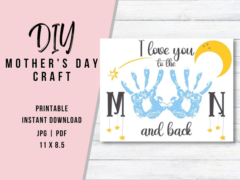 Mothers Day Handprint Printable Craft, Printable Mothers Day Keepsake ...