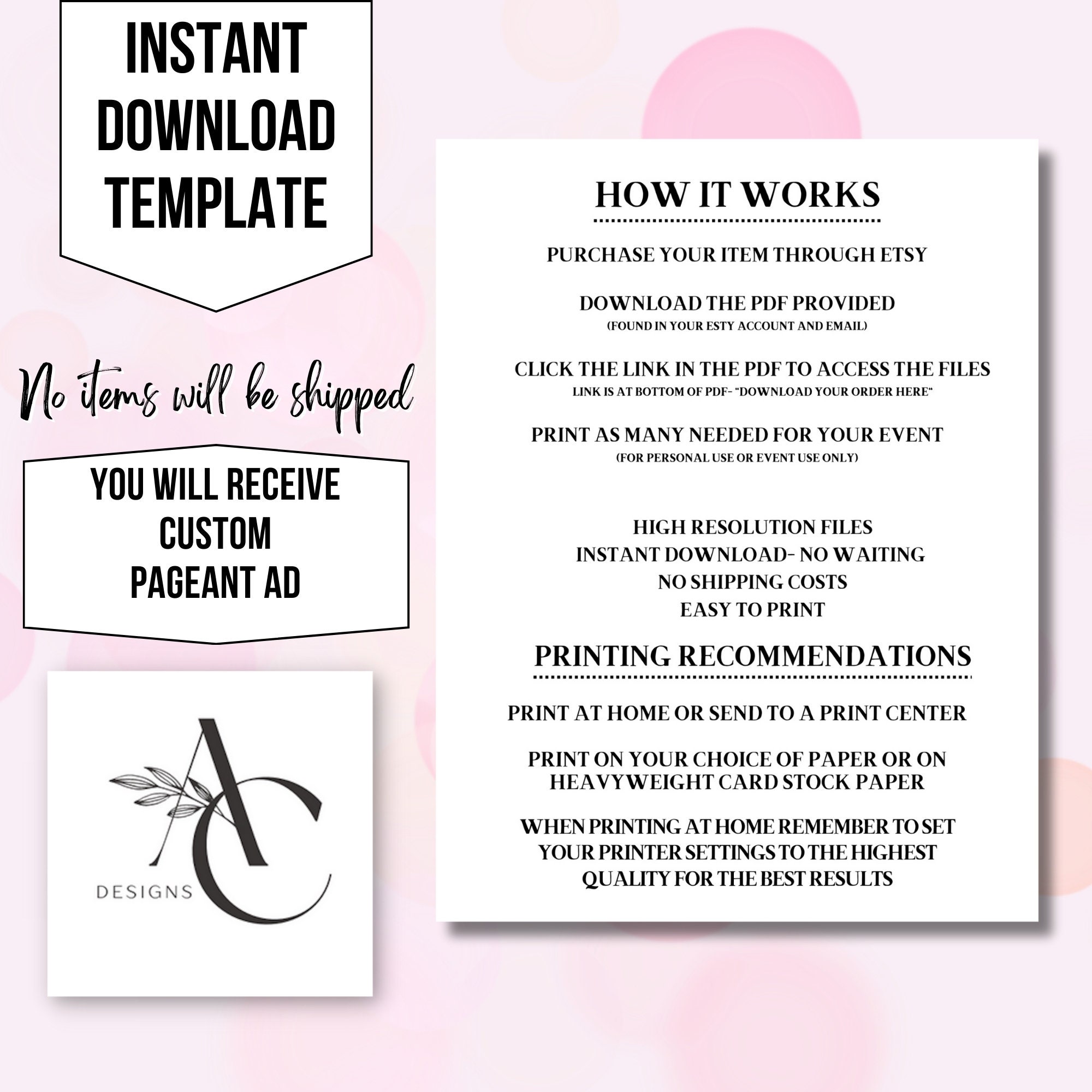 Custom Designed Pageant Ad Program Book Design, Professional Program Ad ...